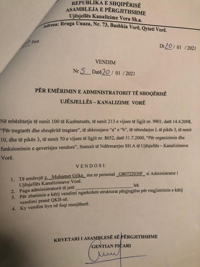 Sërish shkelje në Bashkinë e Vorës, Bregu : Kryetari i bashkisë Vorë ...